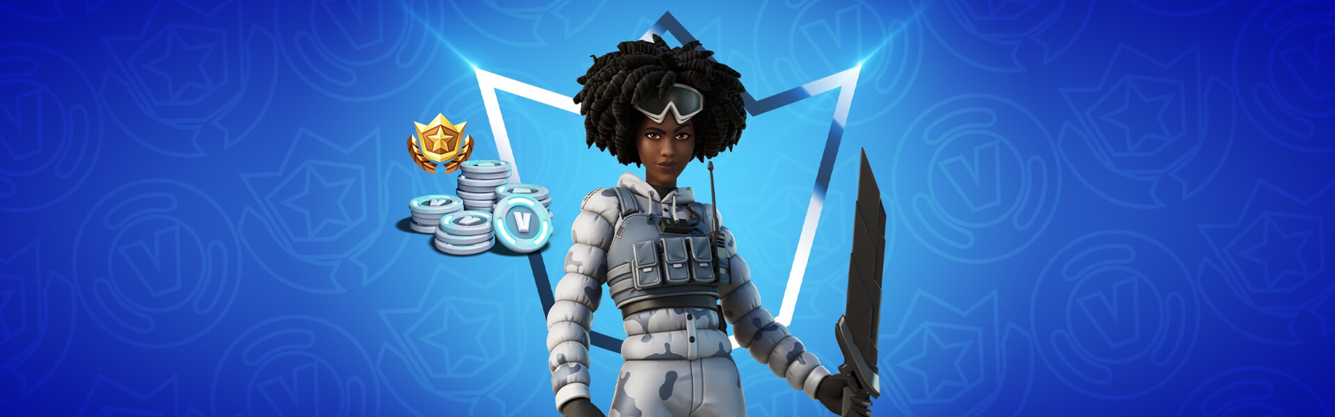 Snow Stealth Slone Counters the Cold in the January Fortnite Crew Pack