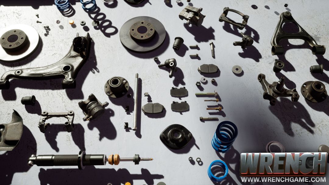 Making realistic repairs in the race car mechanic simulator Wrench ...