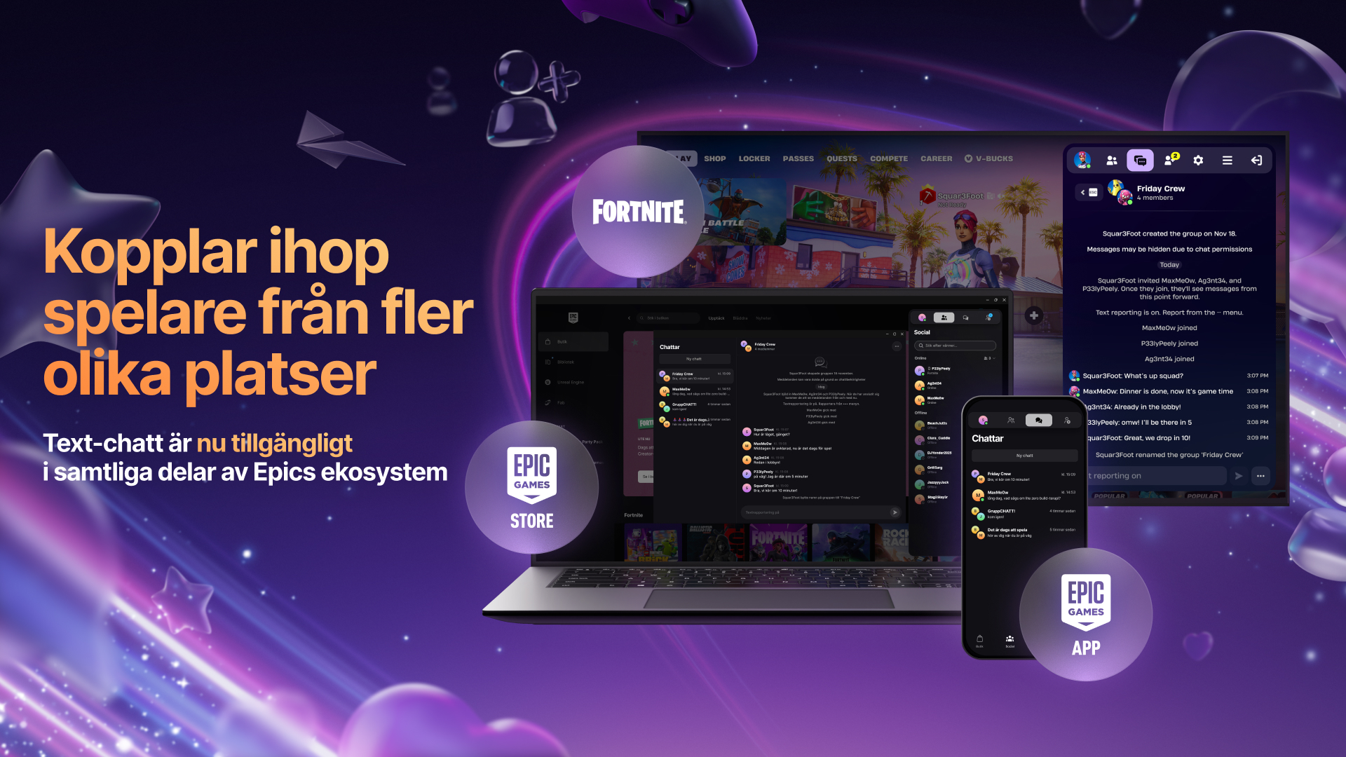 Kopplar samman spelare på fler platser: Textchatt nu tillgängligt i ...