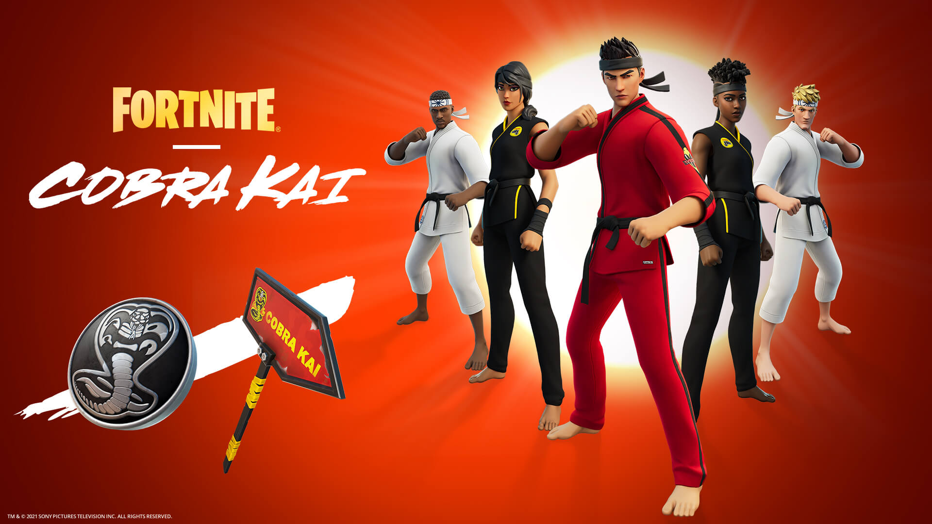Repräsentiert mit dem neuen Cobra-Kai-Set euer Lieblingsdojo in Fortnite!