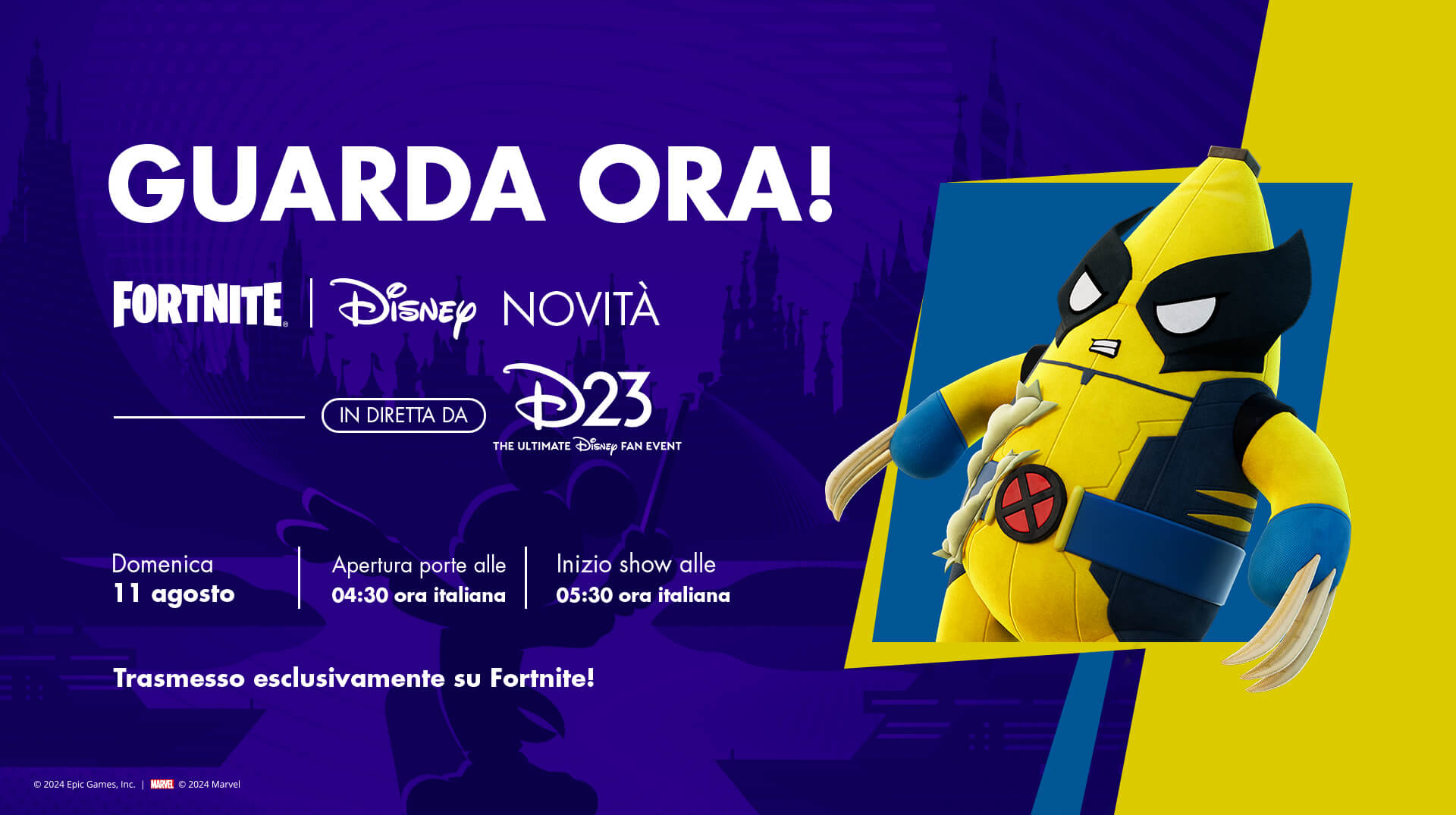 Guarda D23 Reveals in Fortnite alle 05:30 dell'11 agosto ora italiana!