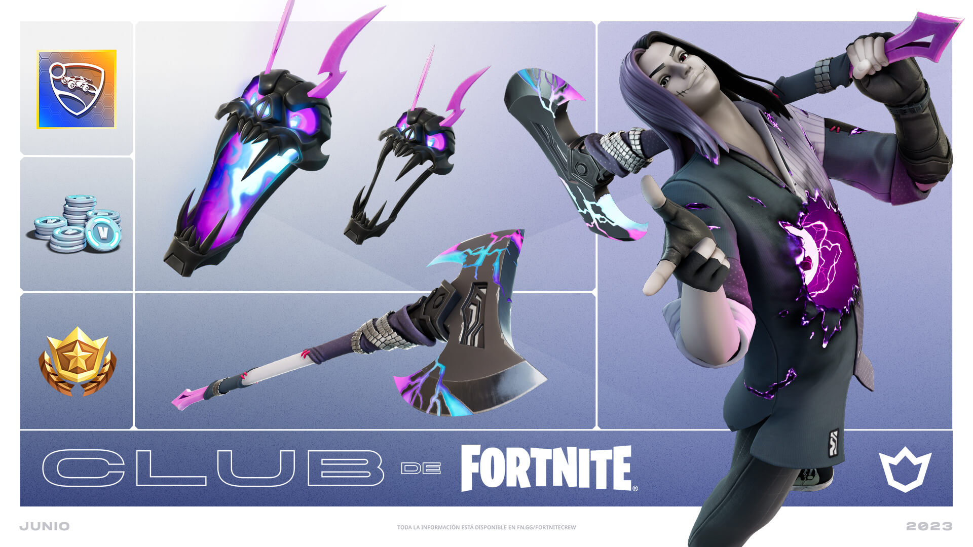 Styx lo pone todo patas arriba en el pack de club de junio de Fortnite