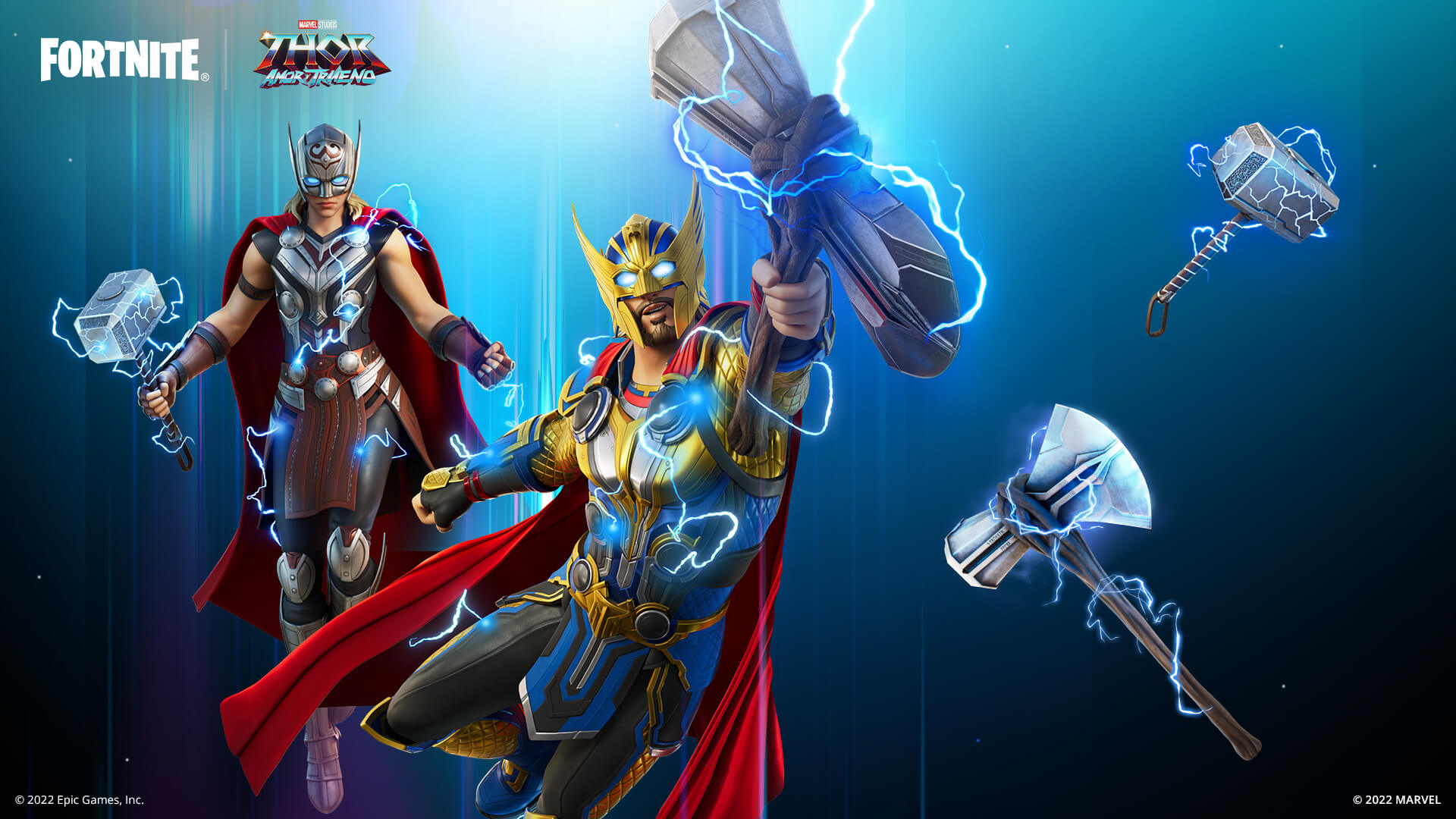 Golpeen con el martillo con Thor Odinson y La Poderosa Thor en Fortnite