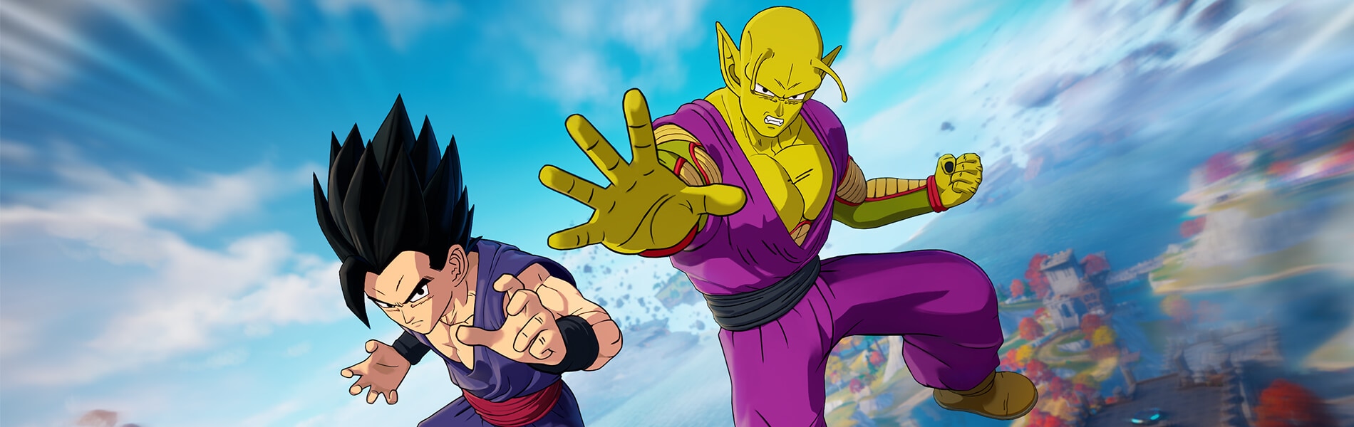 Son Gohan and Piccolo Power Up the Return of Fortnite x Dragon Ball!