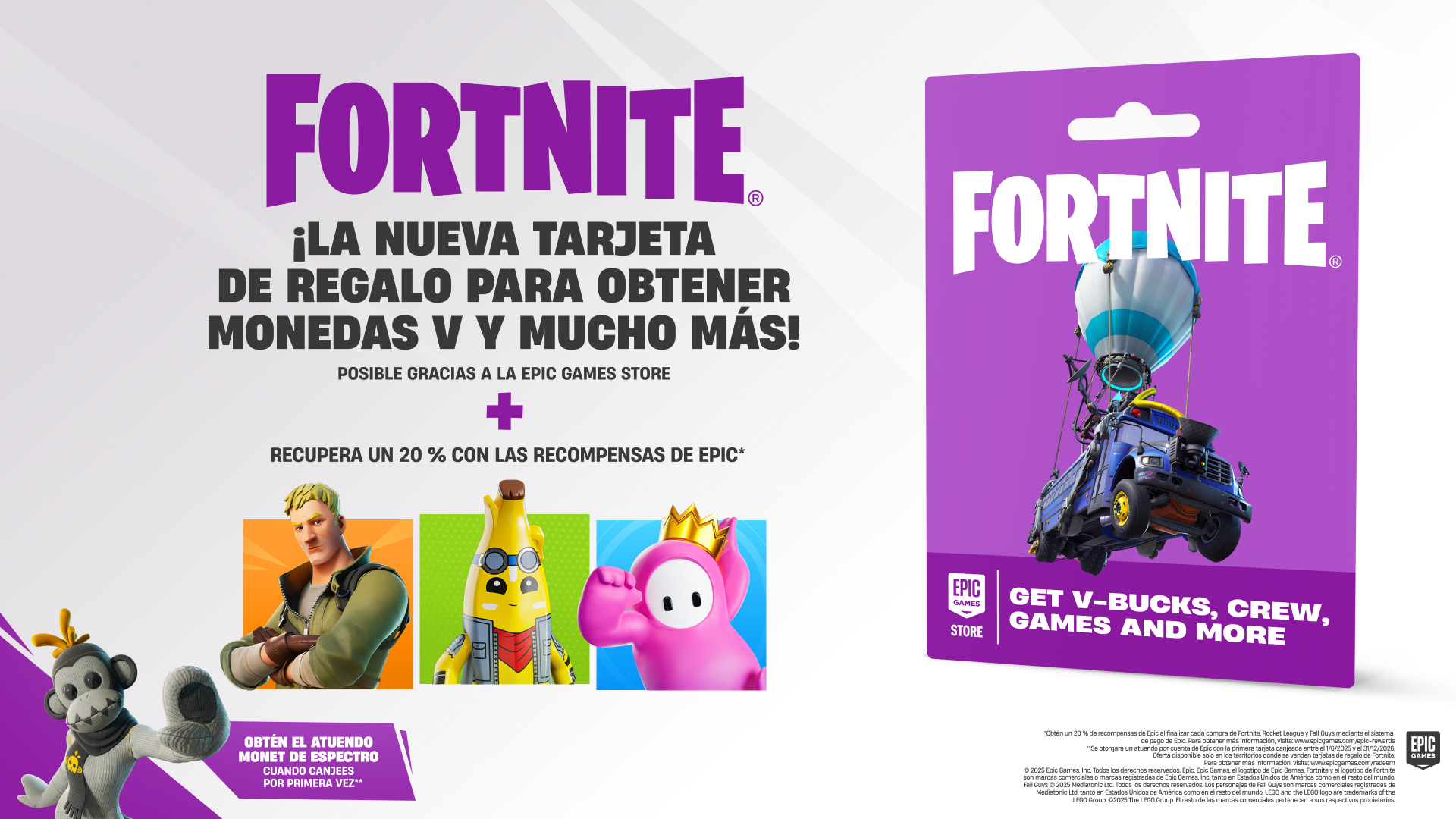 Tarjetas de regalo de Fortnite: ¡un nuevo modo de comprar monedas V y mucho más!