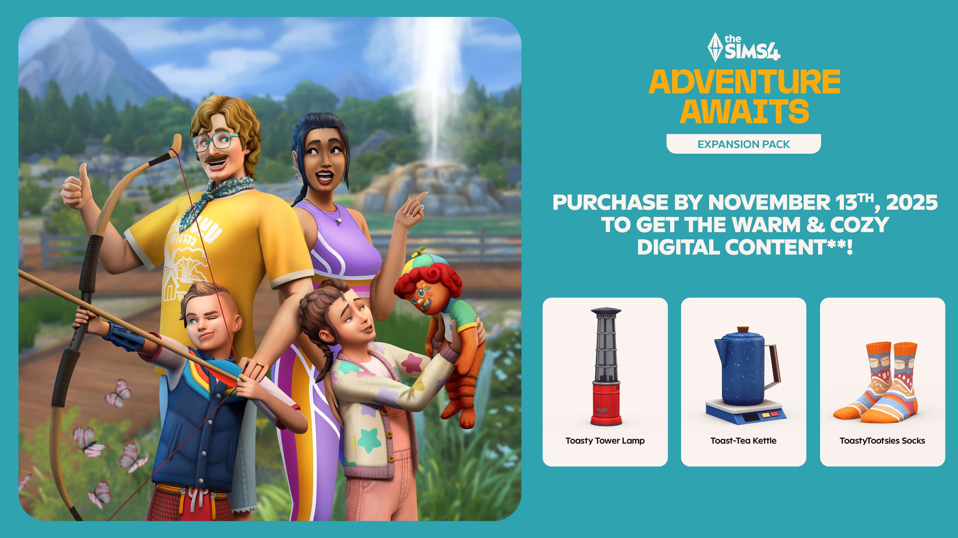 Pre-Order The Sims™ 4 Adventure Awaits Expansion Pack - Epic Games Store