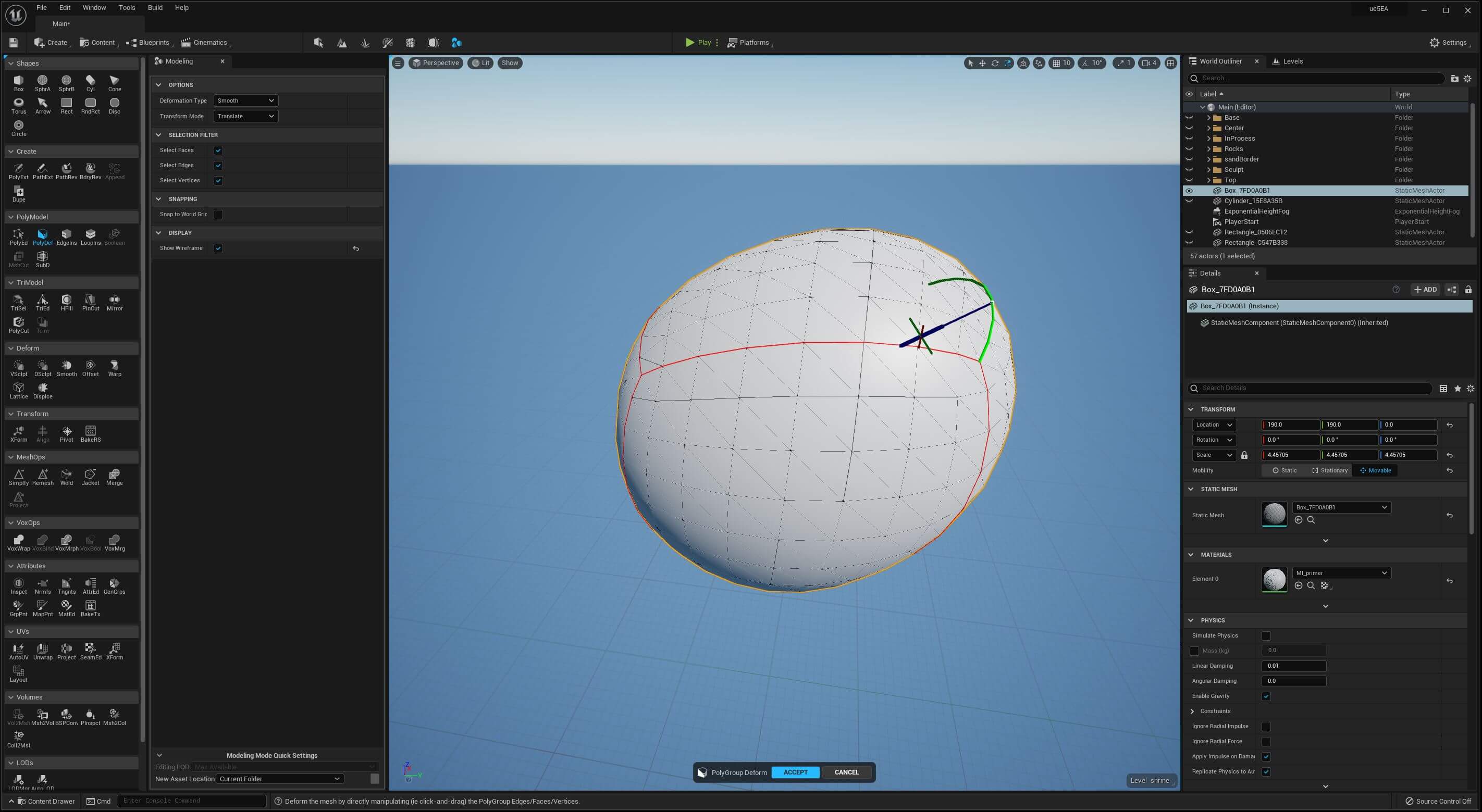 Unreal Engine 5 s Modeling Mode Takes Shape
