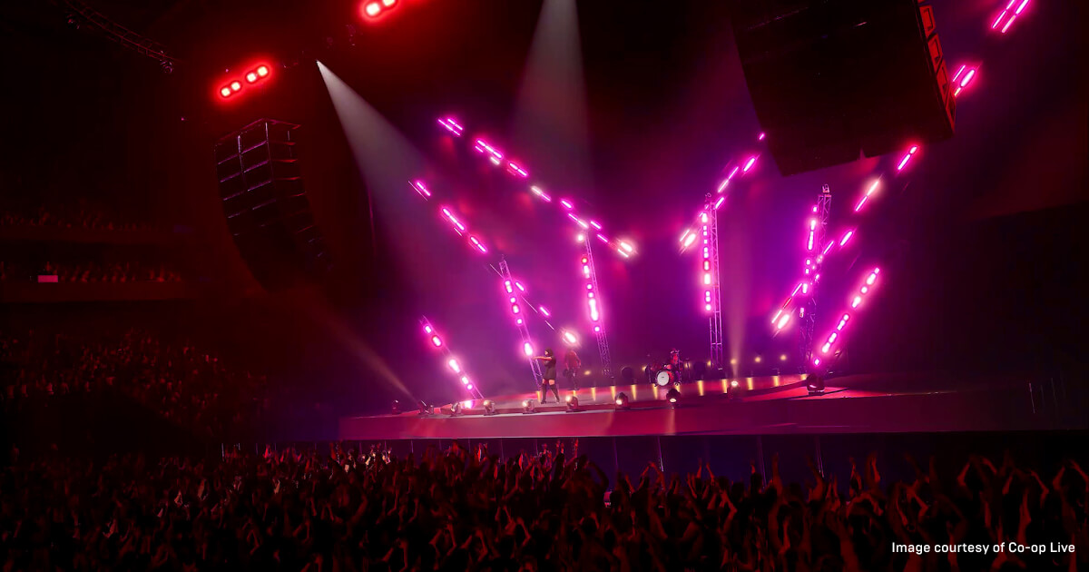 音楽のライブ会場 Co-op Live のデジタル レプリカ - Unreal Engine
